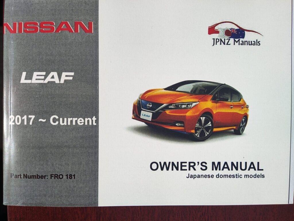 Owners Manual – Nissan Leaf 2017+ – Sinergy Motorsports