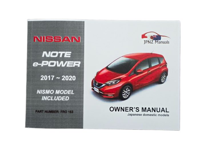 Owners Manual – Nissan Note e-Power – Sinergy Motorsports